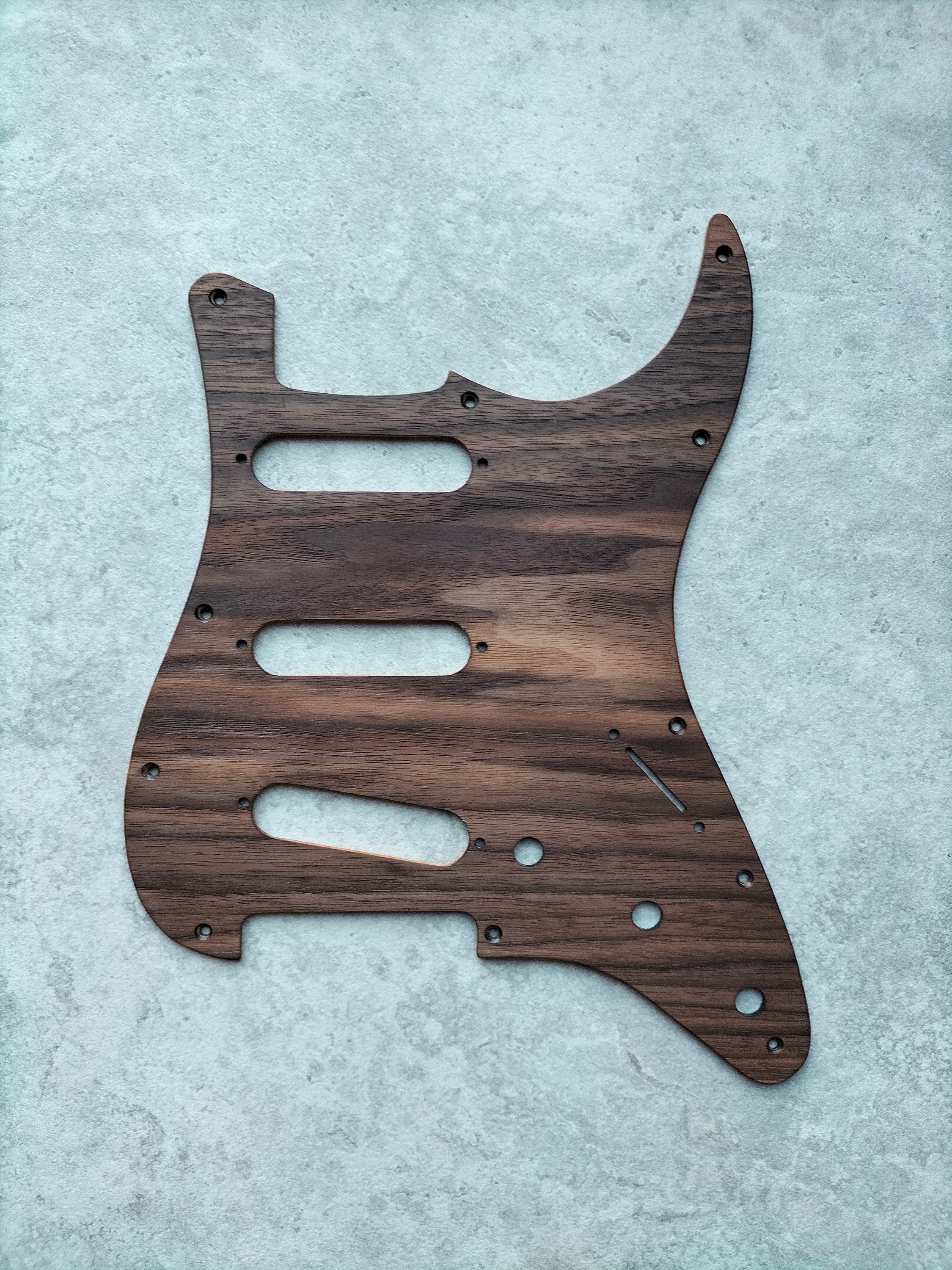 Walnut/walnut Stratocaster Wood Pickguard - Etsy