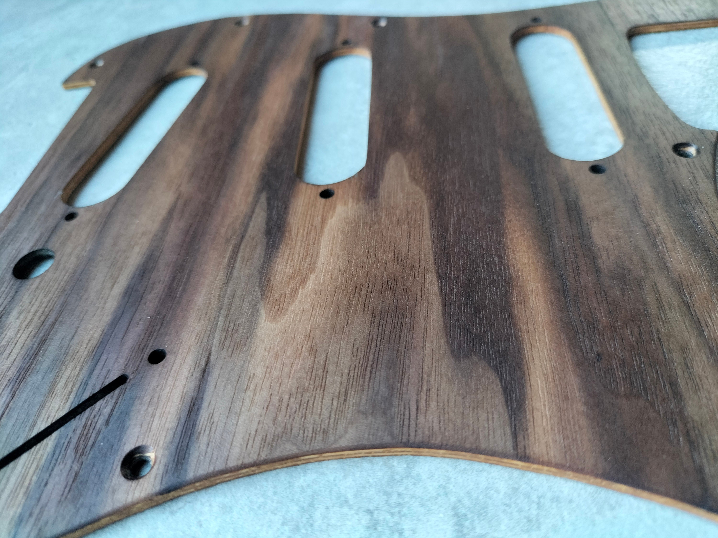 Walnut/walnut Stratocaster Wood Pickguard - Etsy