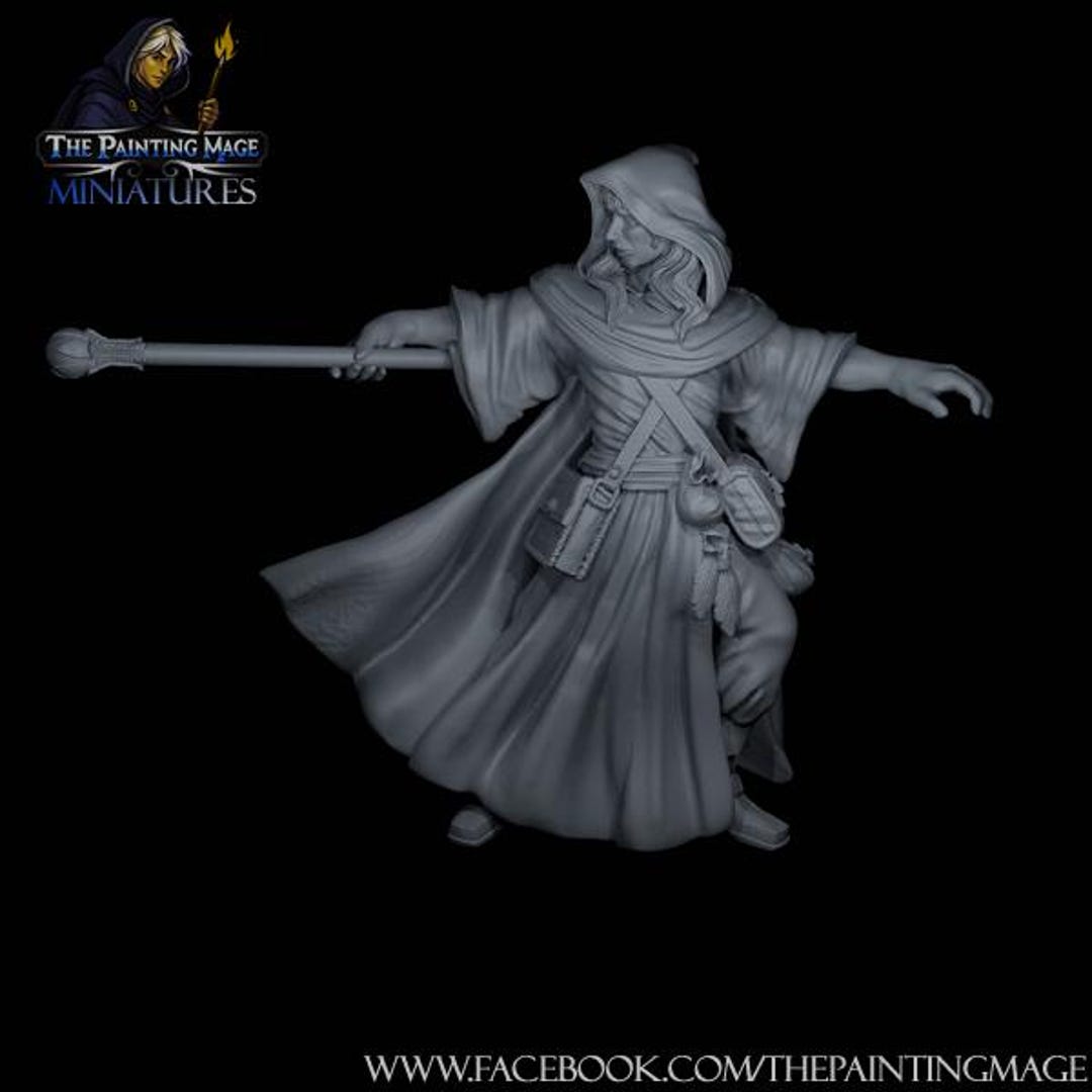 Raistlin Wizard, Mage, Sorcerer, - Resin Fantasy Miniature - Dnd ...