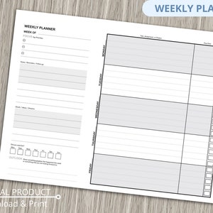 Printable Weekly Planner | Social Media Post Tracker | Monthly Food ...