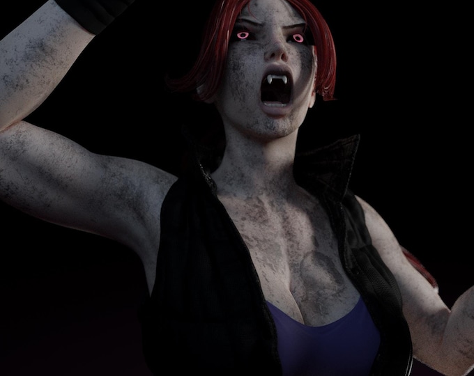 Rosa Vampire Punk Pin up Statue | UNPAINTED | Umbral Coven | QB Works ...