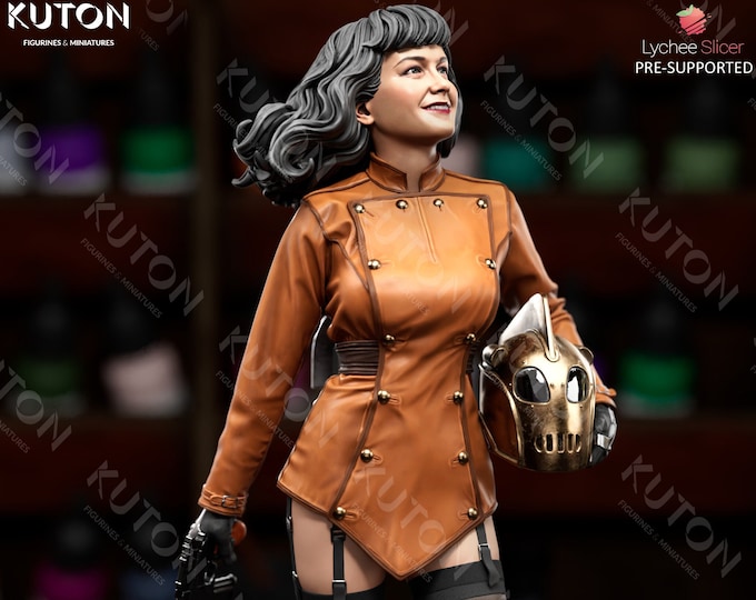 Rocket Girl Betty Pin up Statue & Miniature | Kuton Figurines - Etsy