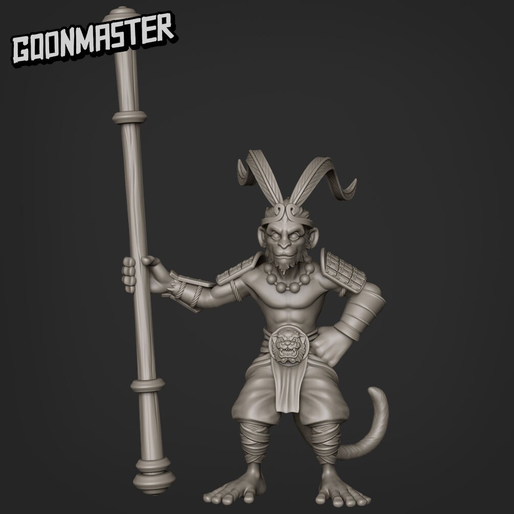 Monkey King Resin Miniature Set Monkey King Goon Master - Etsy