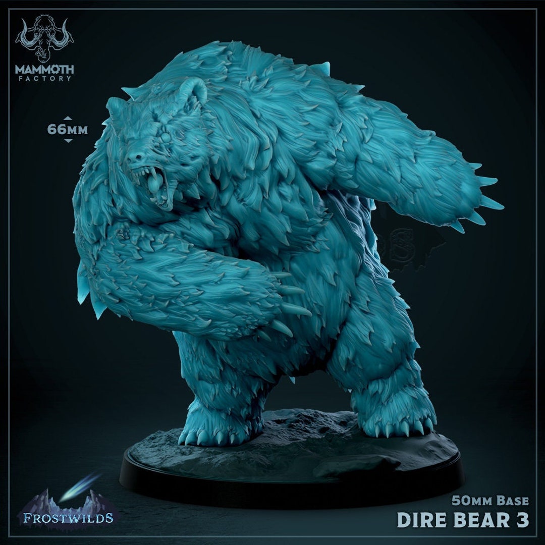 Dire Bears Tabletop Miniature Set Frostwilds Collection Mammoth Factory ...