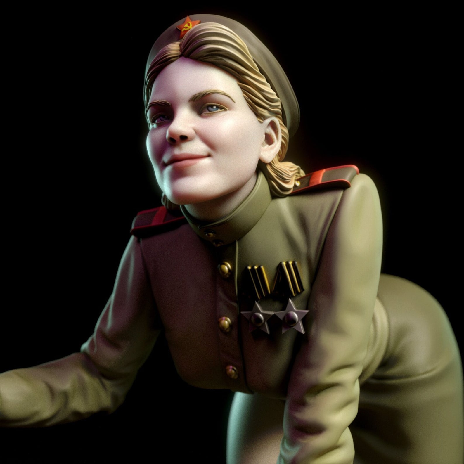 Roza Female Russian Sniper Pin up Statue & Miniature | Torrida Minis - Etsy