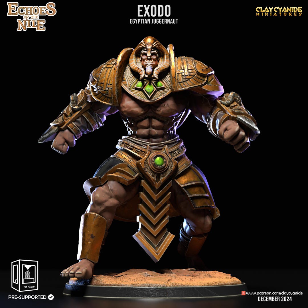 Exodo Pharoah Juggernaut Tabletop RPG Miniature | UNPAINTED | Echoes of ...
