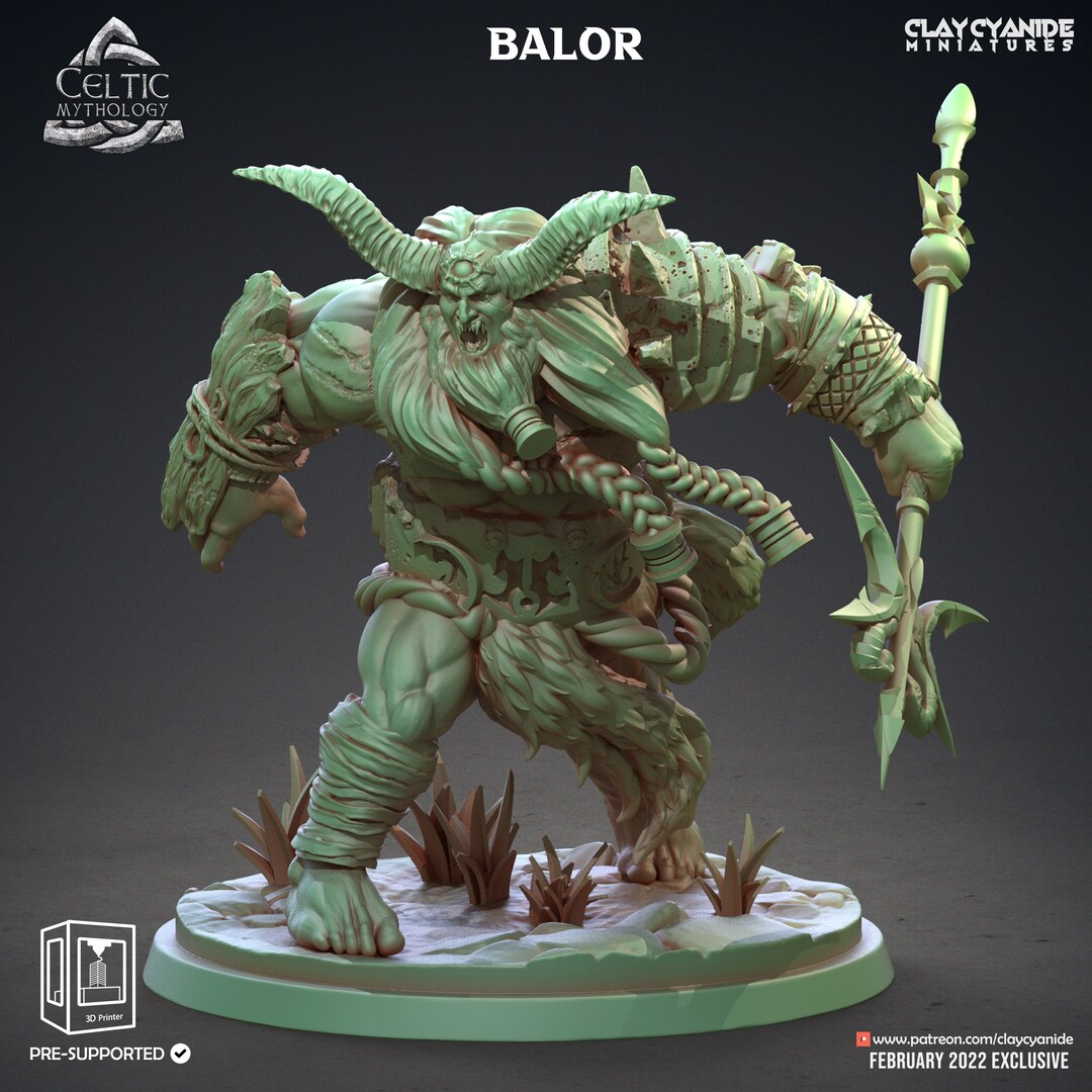 Balor Resin Miniature | Celtic Mythology Series RPG Tabletop | Clay ...