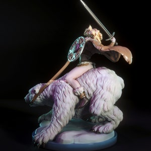 Hilde Polar Bear Warrior Pin up Statue & Miniature | Torrida Minis - Etsy