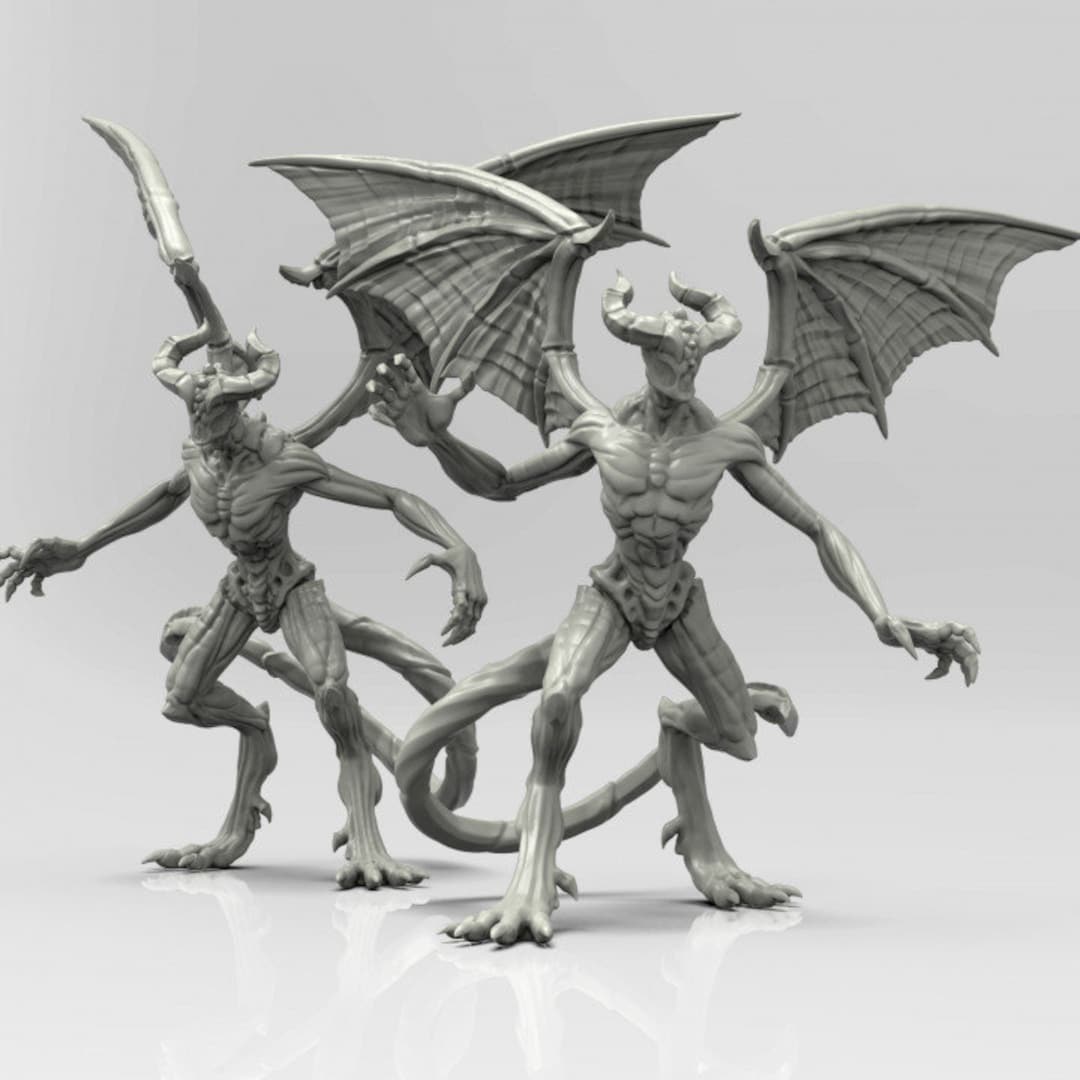 Night-gaunt Lovecraft Mythos Resin Miniature Set | Shadow of Dunwich ...