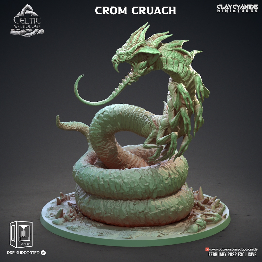 Crom Cruach Resin Miniature Celtic Mythology Series RPG Tabletop Clay ...