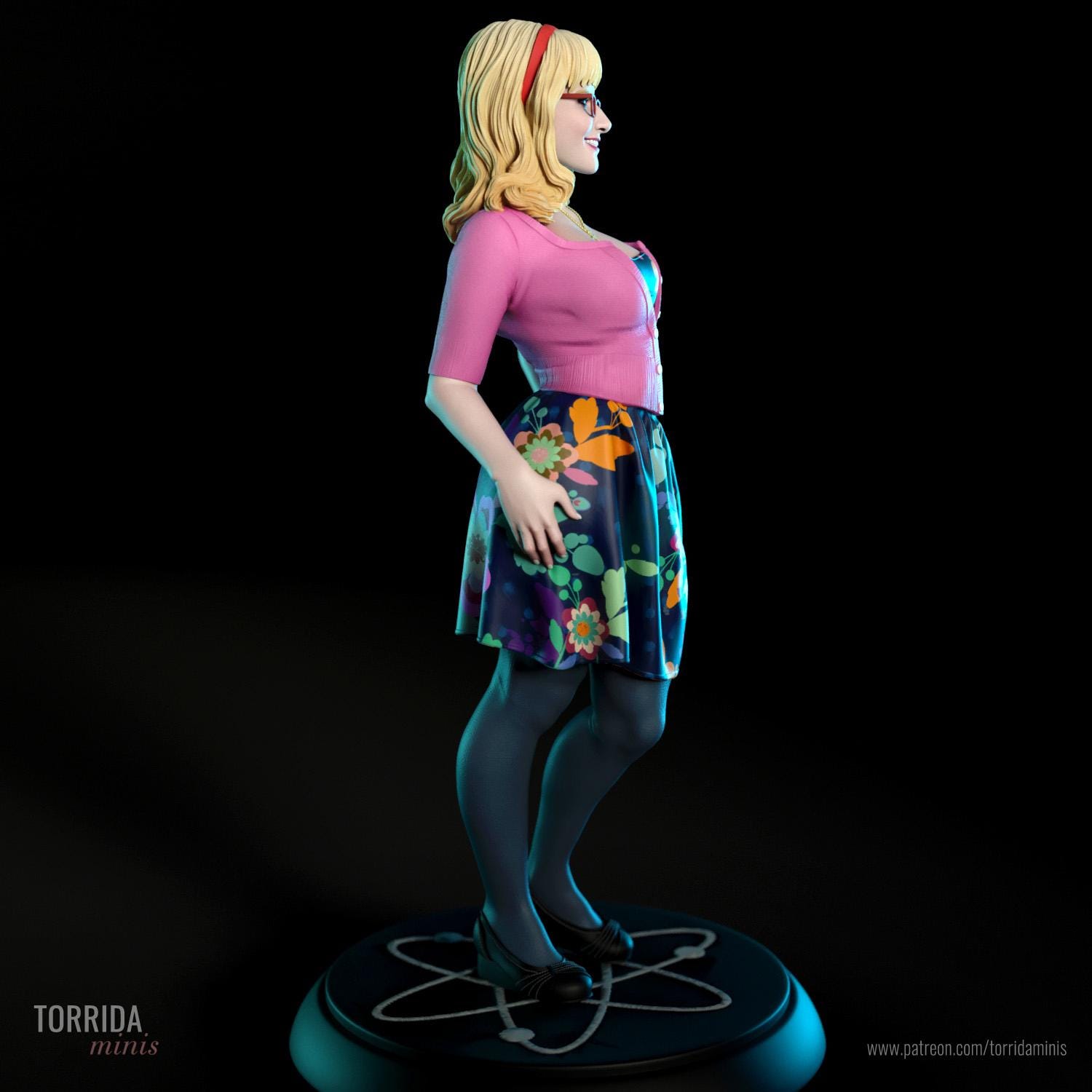 Sexy Sitcom Scientist Geeky Pin up Statue & Miniature | UNPAINTED ...