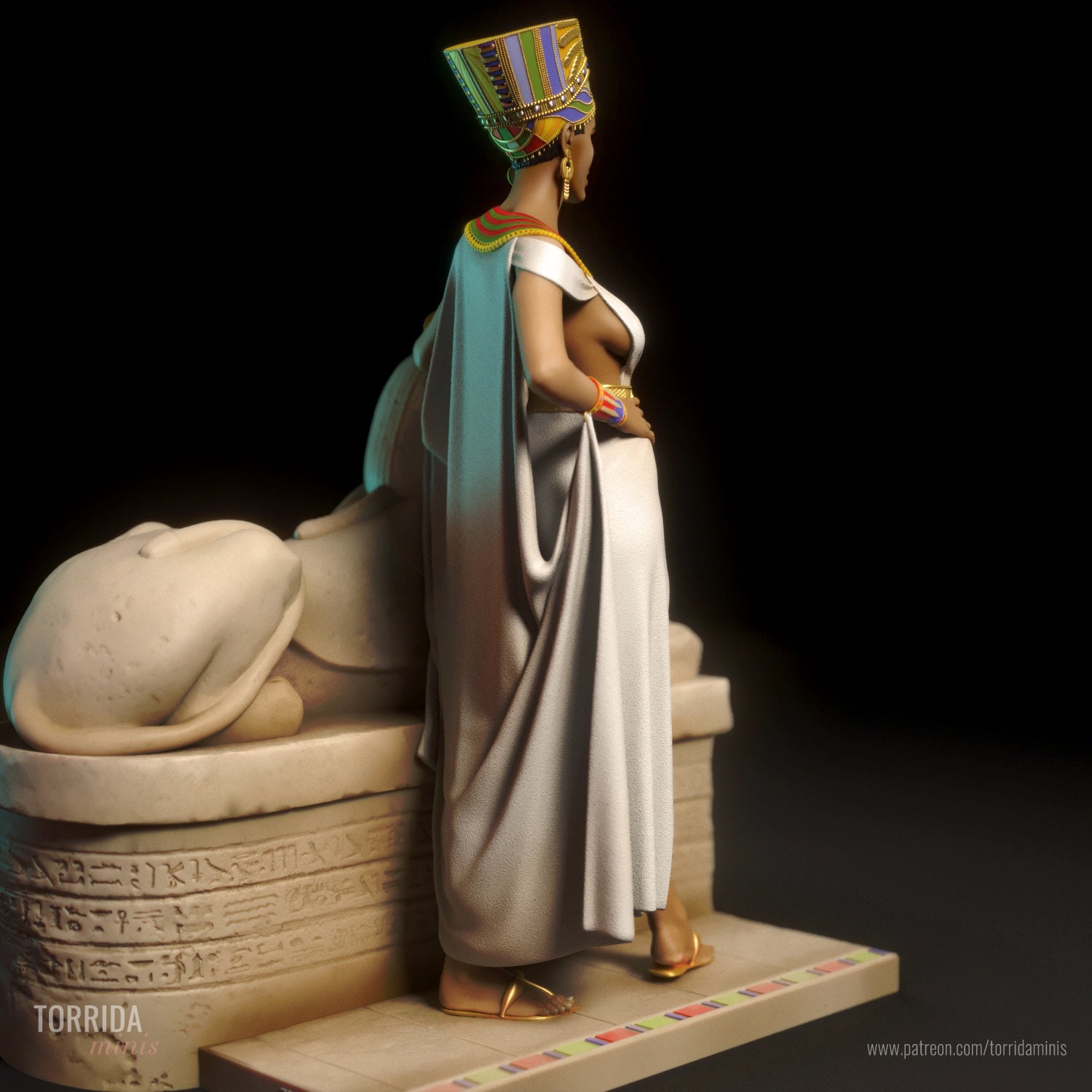 Nefertiti Egyptian Queen Pin up Statue & Miniature Torrida - Etsy UK