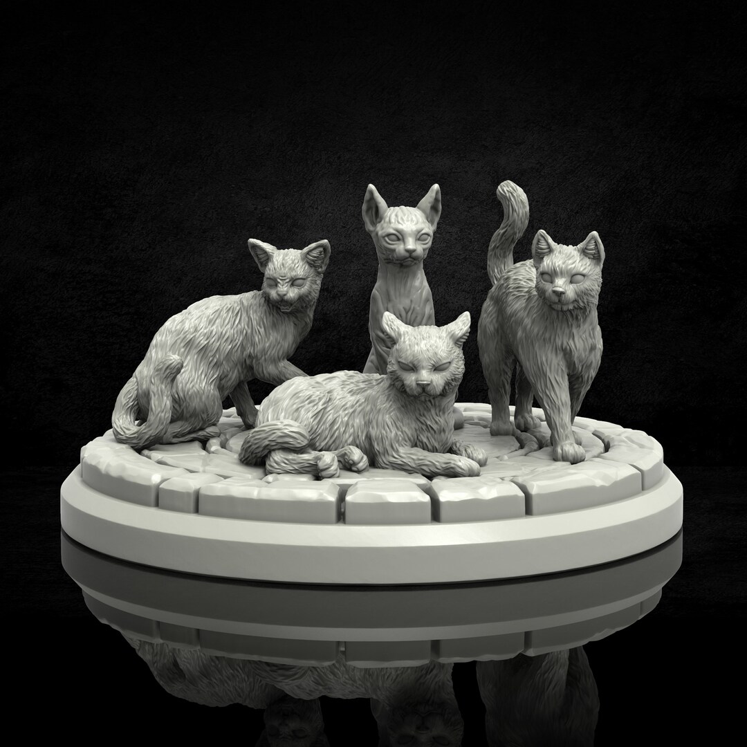 Cats of Ulthar Resin Miniature Set | Cult of the Unspeakable One Series ...