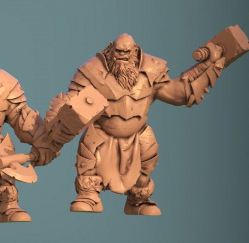 Armored Orc Tabletop RPG Miniature Set Print My Minis Orcs | Etsy