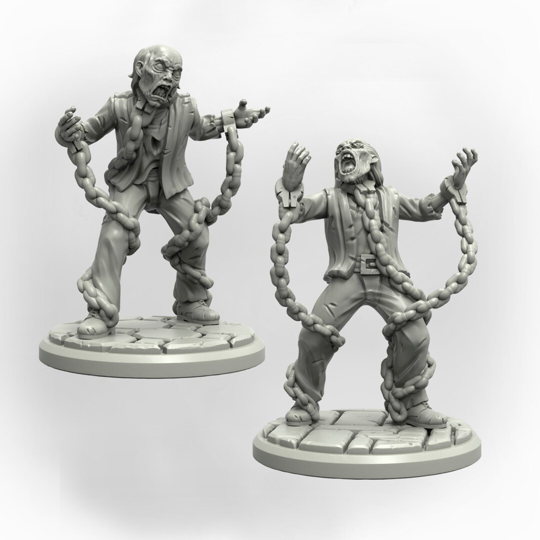 Chained Ghosts Resin Miniature Set Acolytes of the Crawling - Etsy