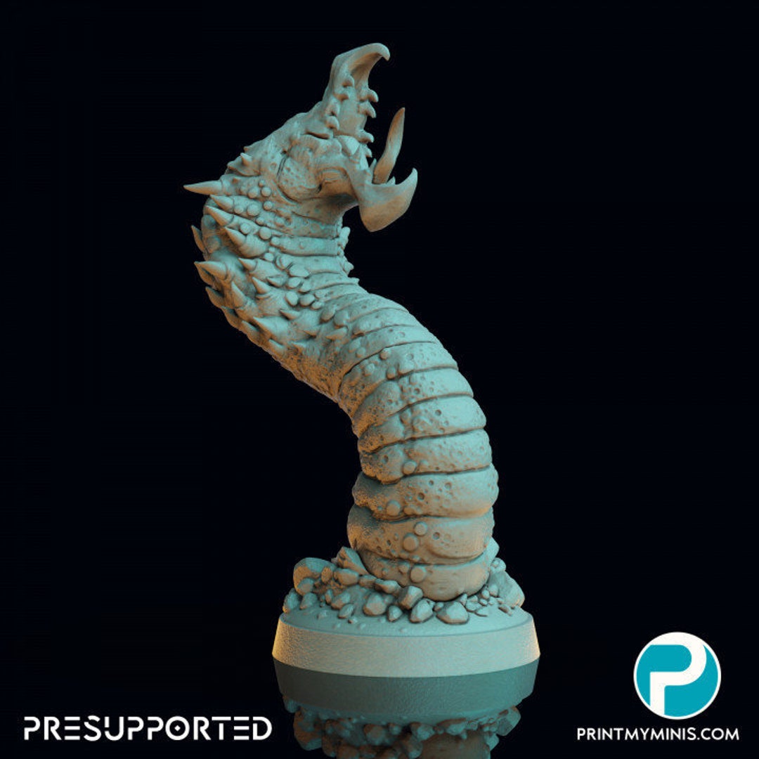 Giant Wyrm Resin RPG Miniature - Print My Minis - Etsy