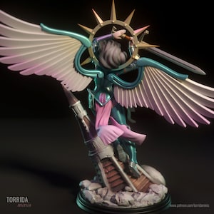 Armored Angel Pin up Statue & Miniature | UNPAINTED | Torrida Minis - Etsy