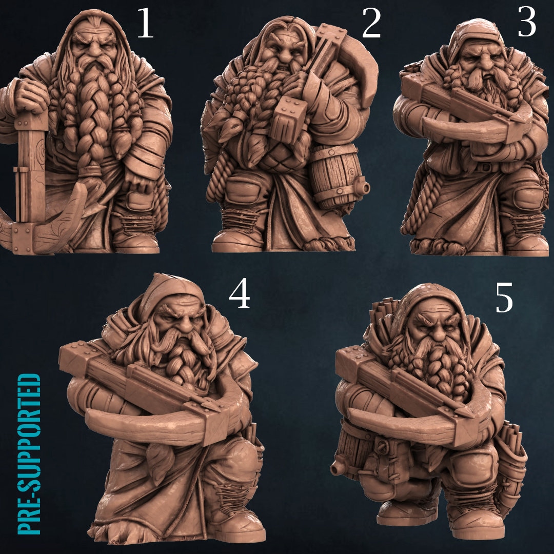 Dwarf Crossbow Unit Resin Tabletop RPG Miniature Set | Print My Minis ...