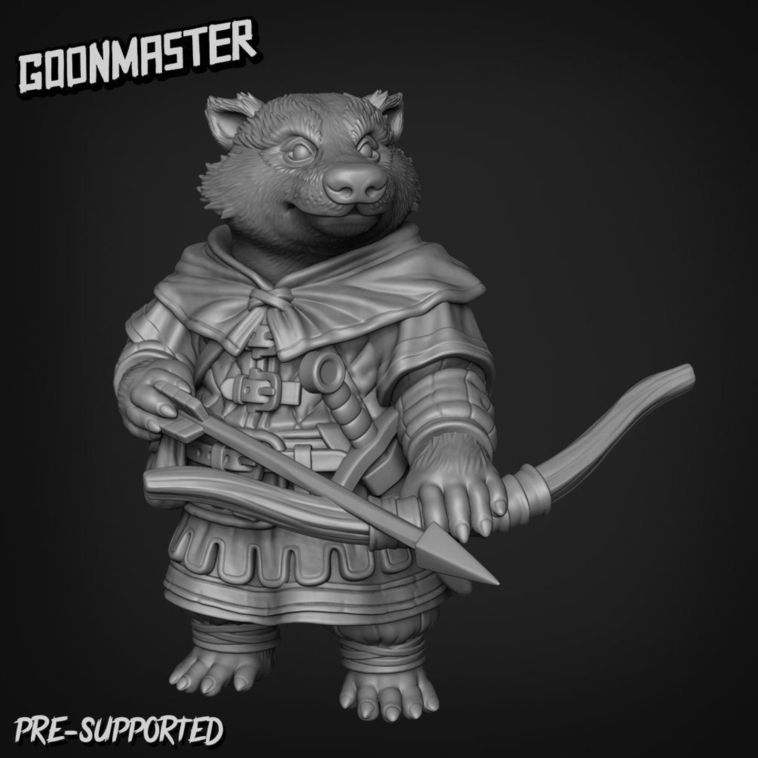 Badger Archers Resin Miniature Set Badger Town Goon Master Games - Etsy