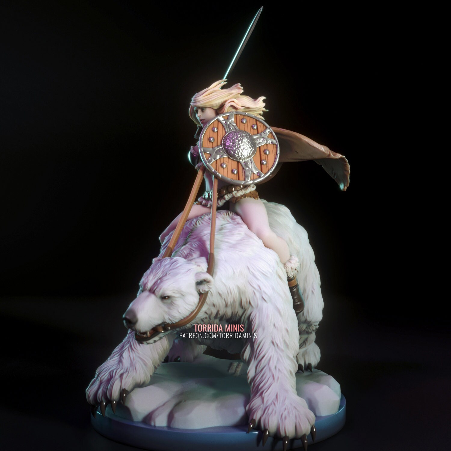 Hilde Polar Bear Warrior Pin up Statue & Miniature Torrida - Etsy