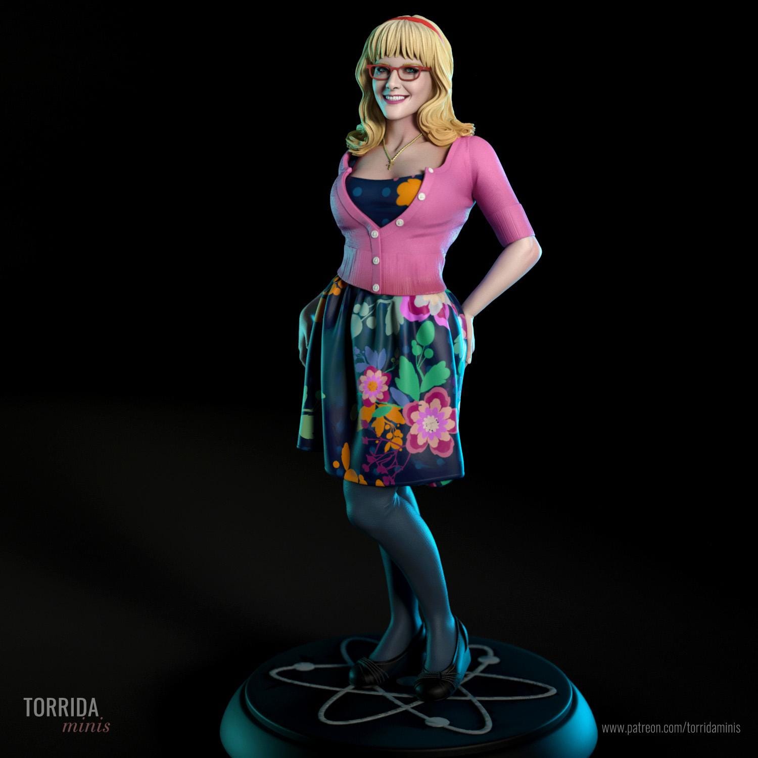 Sexy Sitcom Scientist Geeky Pin up Statue & Miniature | UNPAINTED ...