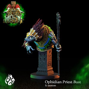 Ophidian Priest Resin Printed Bust | Era of the Great Serpent ...