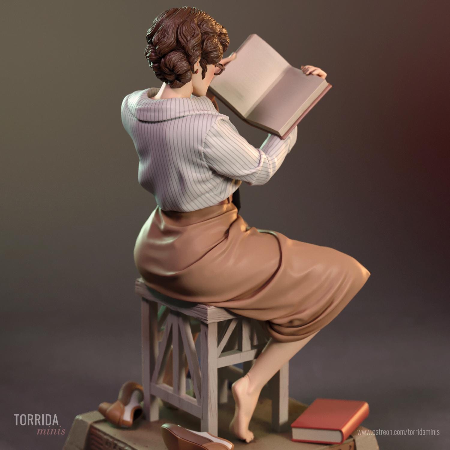 Librarian Evie Egyptologist Pin up Statue & Miniature | UNPAINTED ...