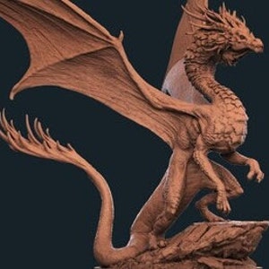 Red Dragon Resin RPG Miniature | Print My Minis | World of Dragons - Etsy