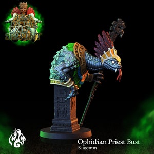 Ophidian Priest Resin Printed Bust | Era of the Great Serpent ...