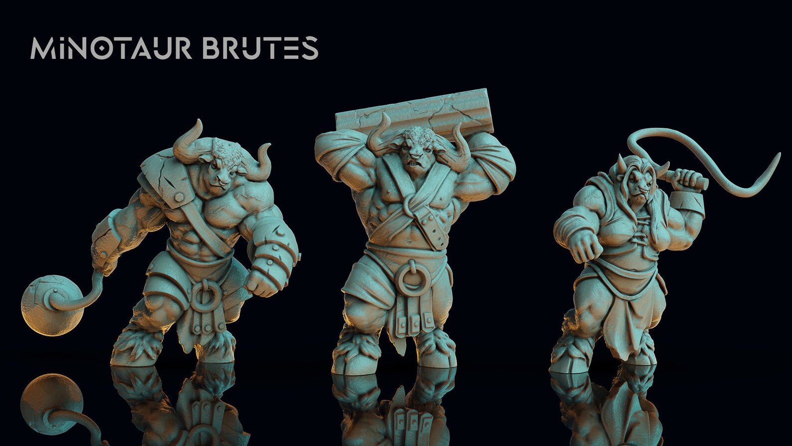 Minotaur Brutes Resin RPG Miniature - Print My Minis - Mythology - Etsy