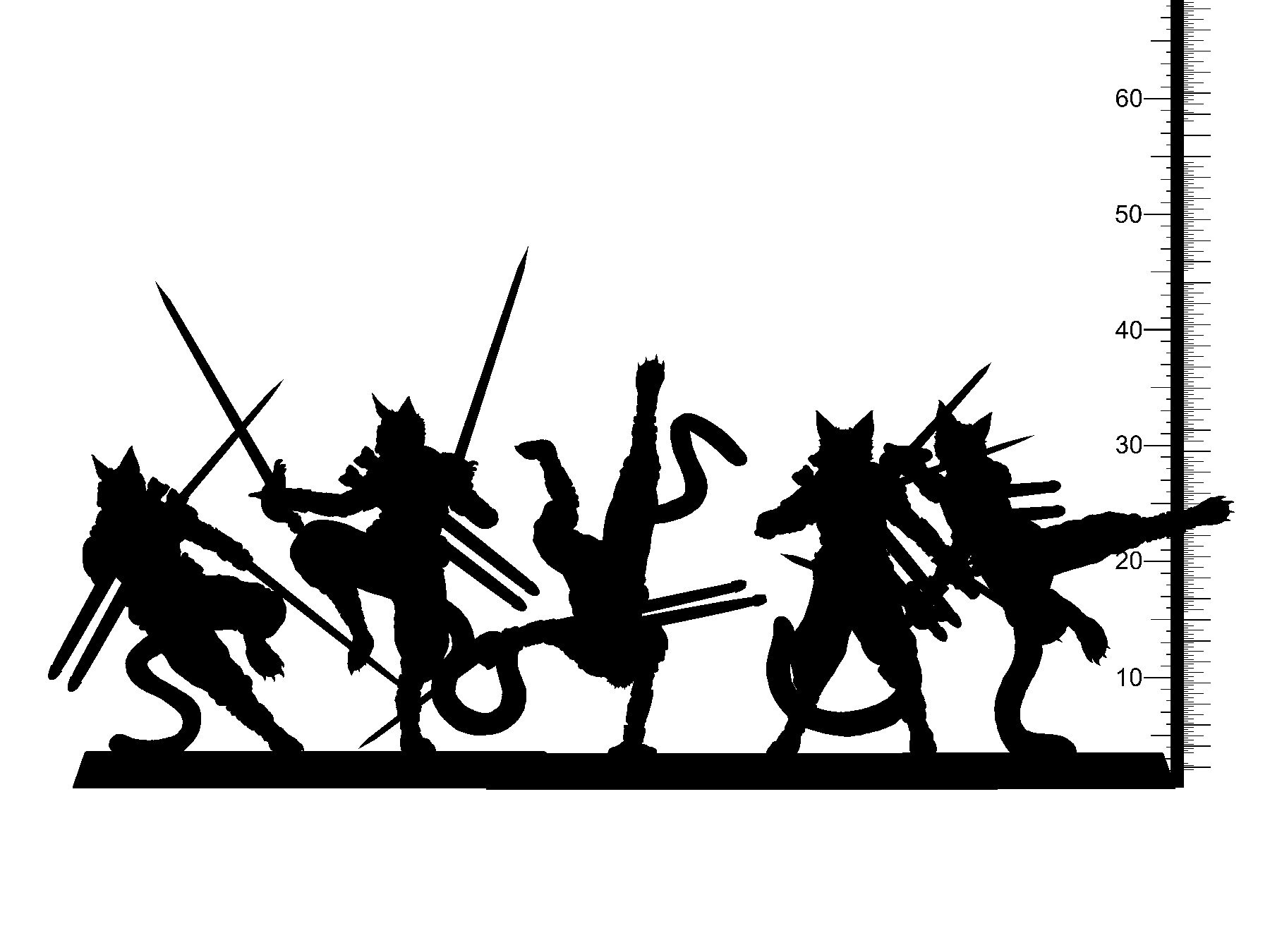 Pangcat Lancers Catfolk Fighters Resin Figure Kingdom of | Etsy