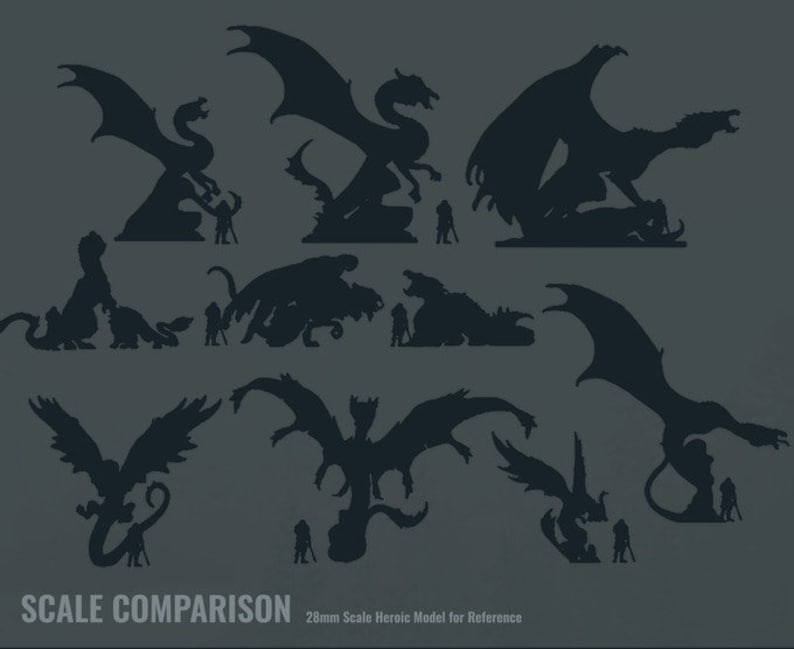 Amphitere Dragon Resin RPG Miniature Print My Minis World - Etsy