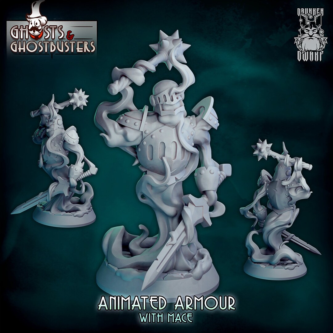 Animated Armor Ghost Resin Miniature | Ghosts and Ghost Busters Series ...