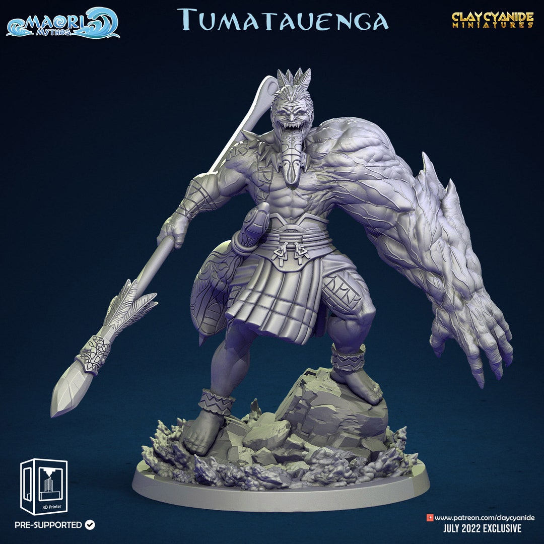 Tumatauenga God of War Resin Tabletop Miniature | Maori Mythos Series ...