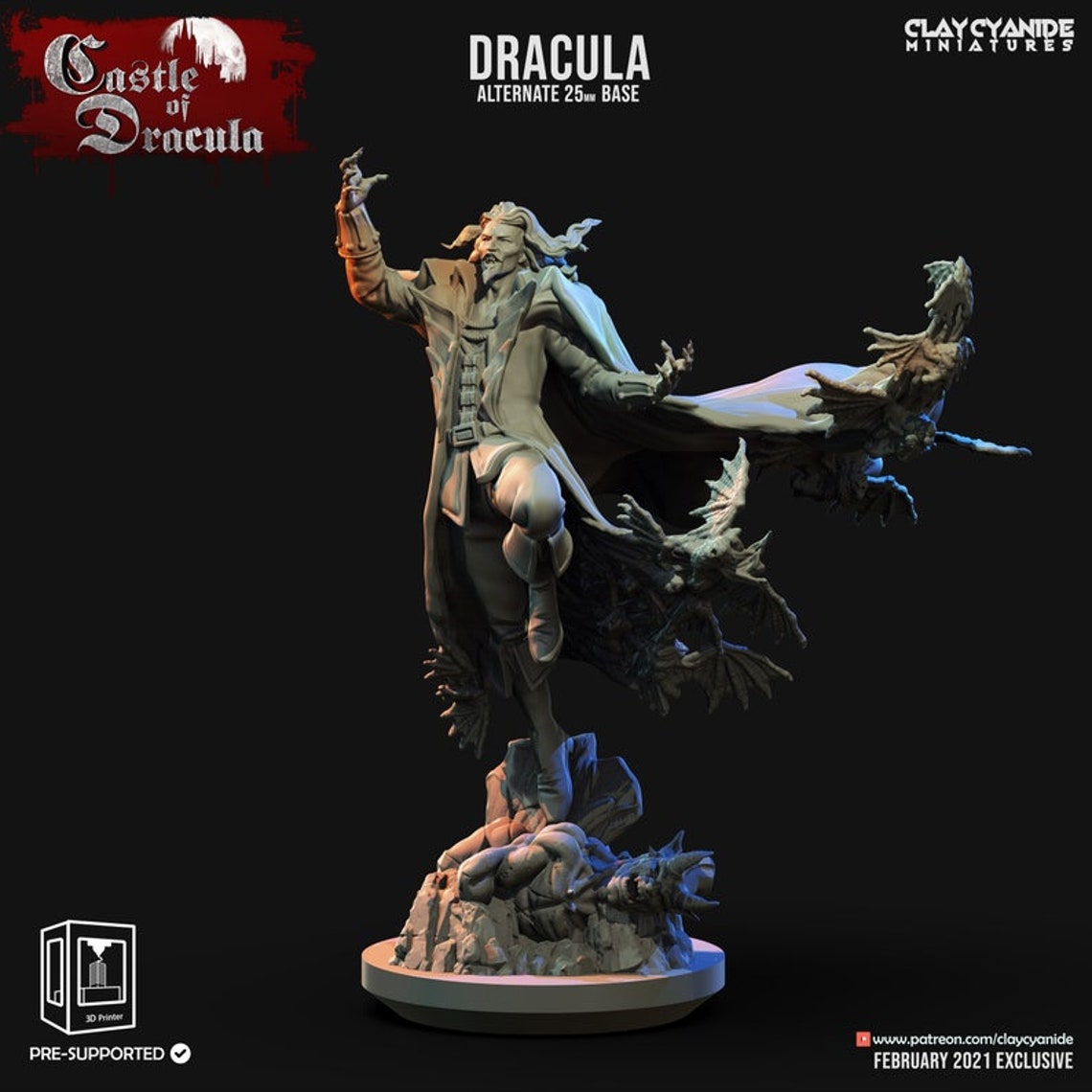 Dracula King of Vampires Resin Miniature | Castle of Dracula | Clay ...