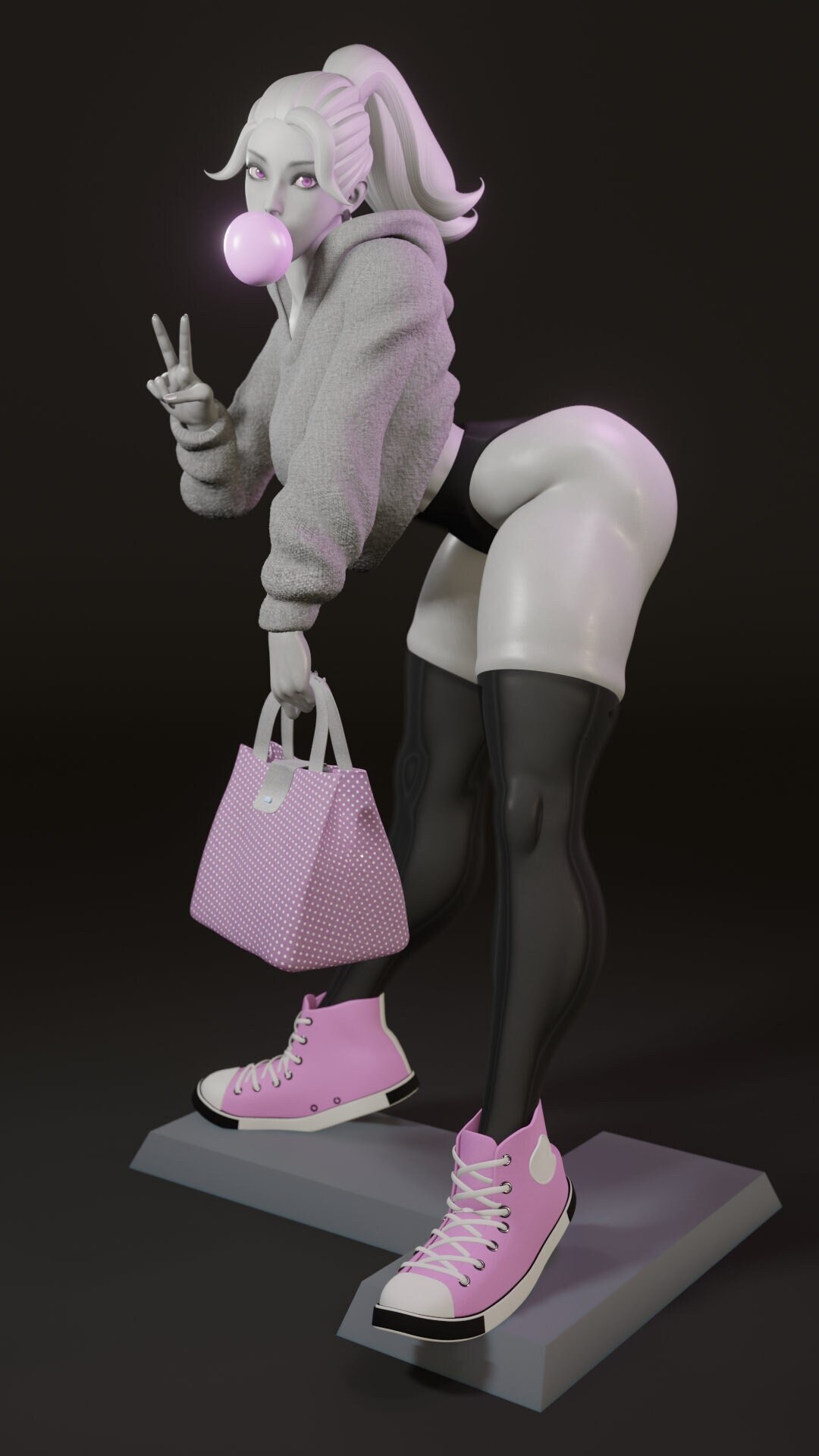 Bubblegum Babe Pin Up Statue And Miniature Piper Prints Etsy