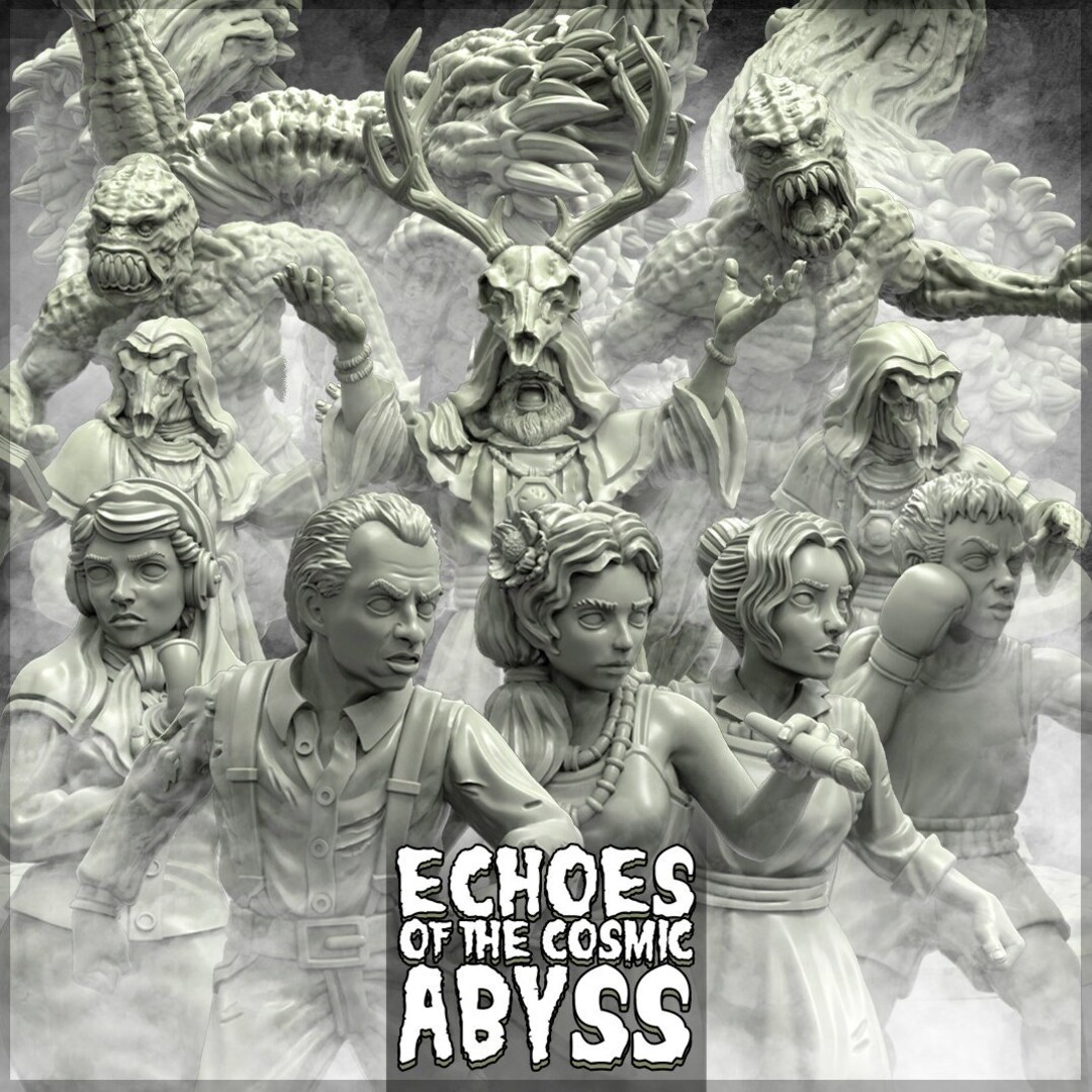 Cthulhu Investigators Lovecraft Resin Miniature Set | Echoes of the ...