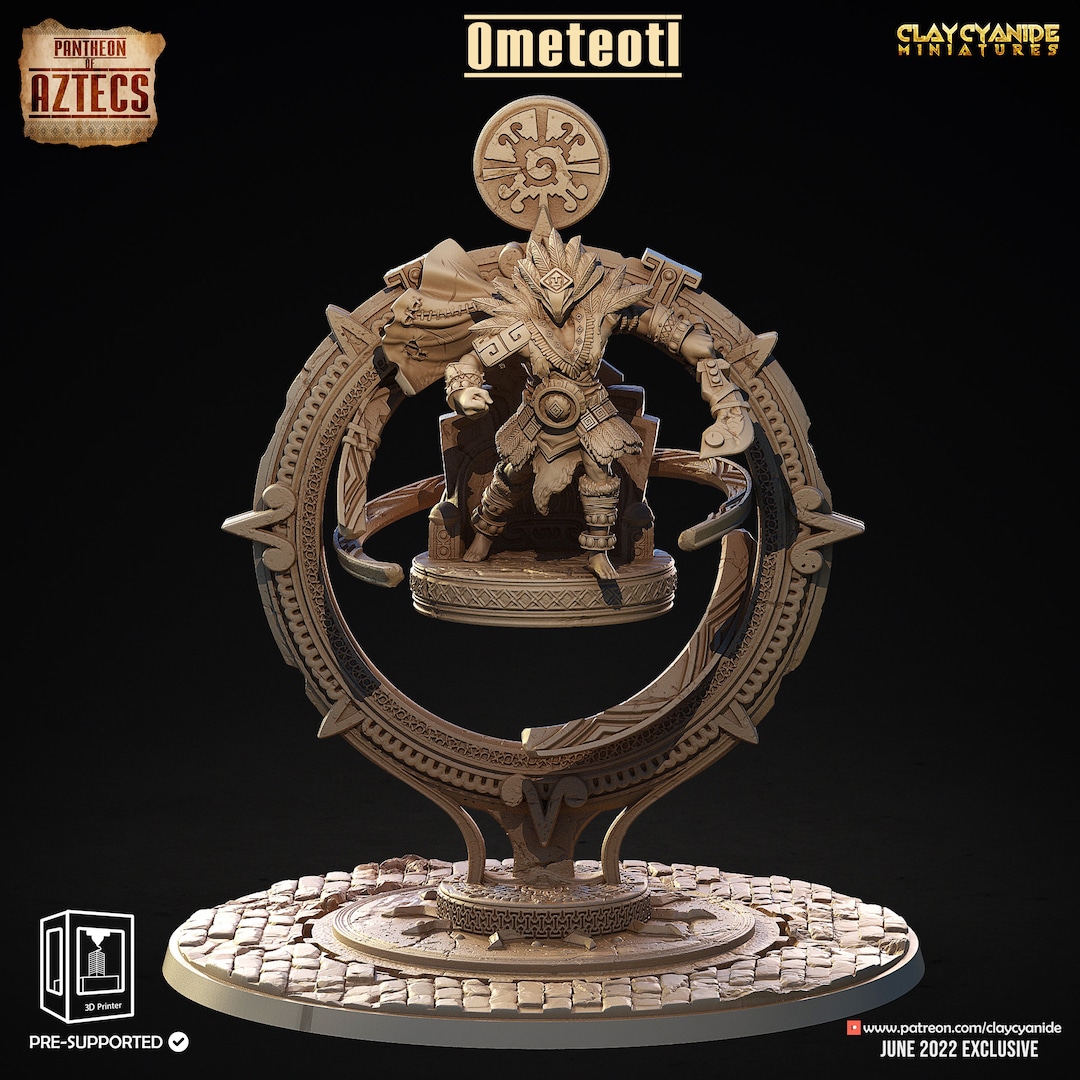 Ometeotl Aztec God of Creation Resin Miniature | Pantheon of Aztecs ...