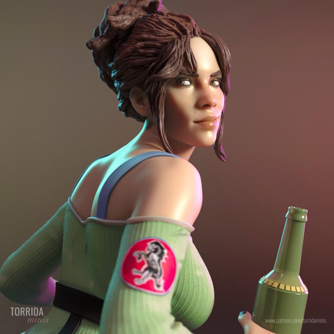 Dystopian Mercenary Girl Pin up Statue & Miniature | UNPAINTED ...