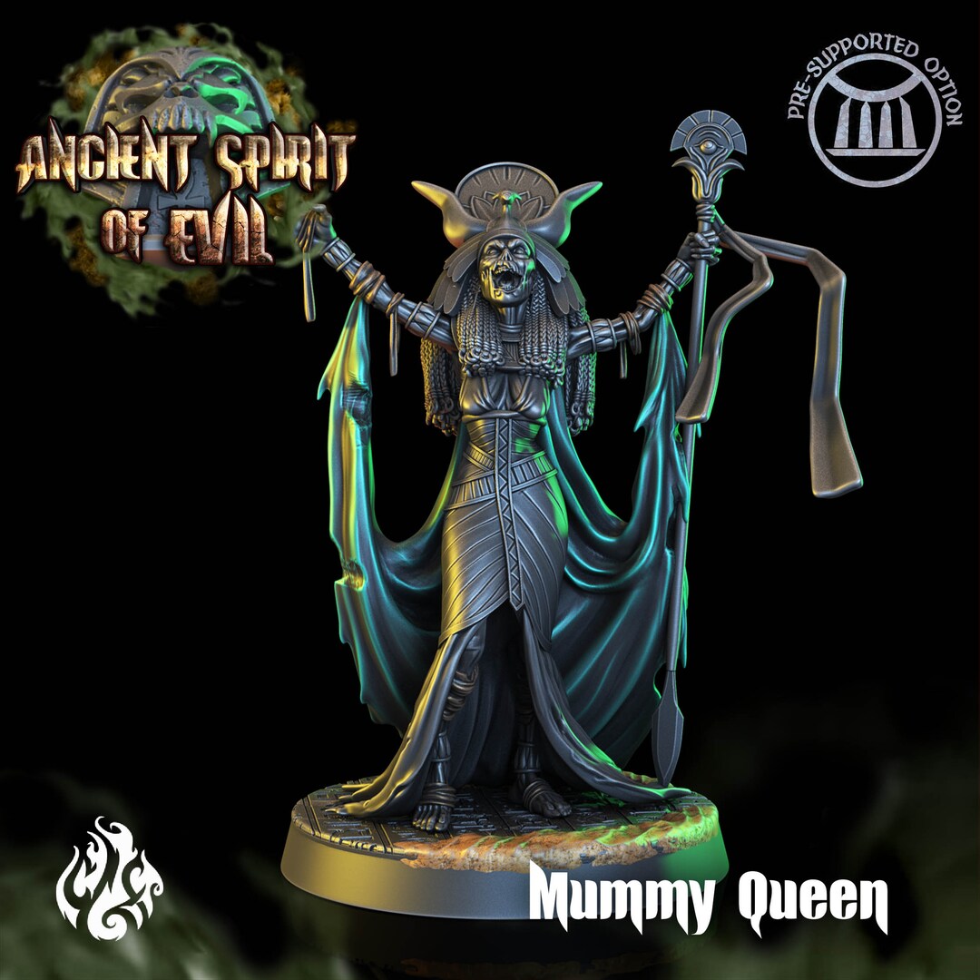 Mummy Queen Tabletop RPG Miniature | Ancient Spirit of Evil Collection ...