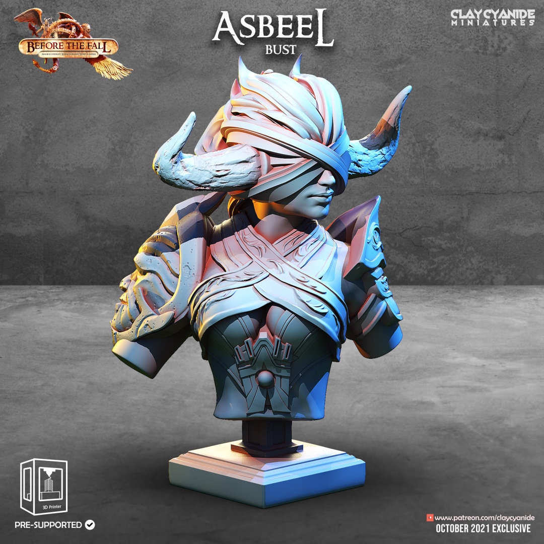Asbeel Fallen Angel of Ruin Bust Before the Fall Series RPG - Etsy New ...