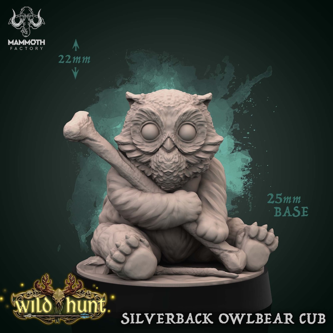 Owlbear Cub Tabletop Miniature | Wild Hunt Collection | Mammoth Factory ...