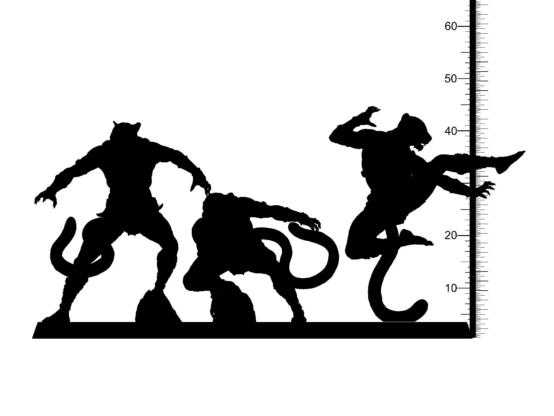 Panthera Warriors Catfolk Resin Figure Set Kingdom of | Etsy