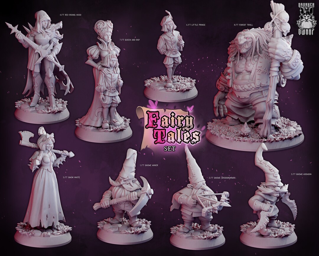 Fairy Tales Resin Miniature Set | Fairy Tales Series RPG Miniatures ...