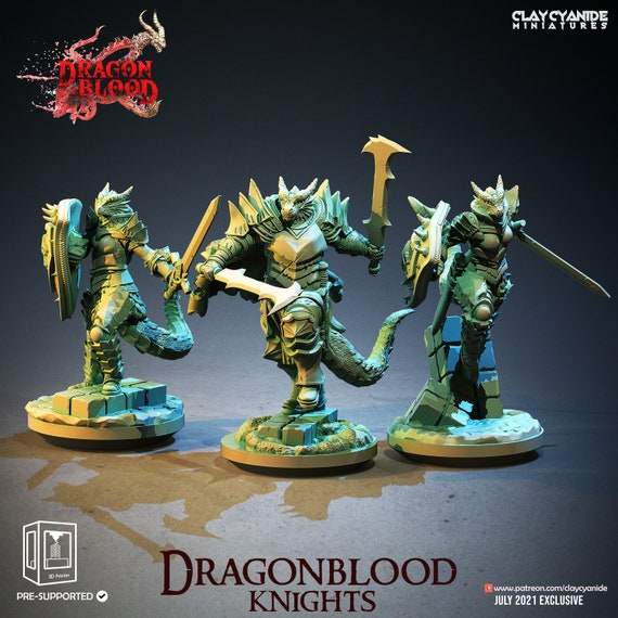 Dragonblood Knights Resin Miniatures Dragon Blood Series RPG | Etsy