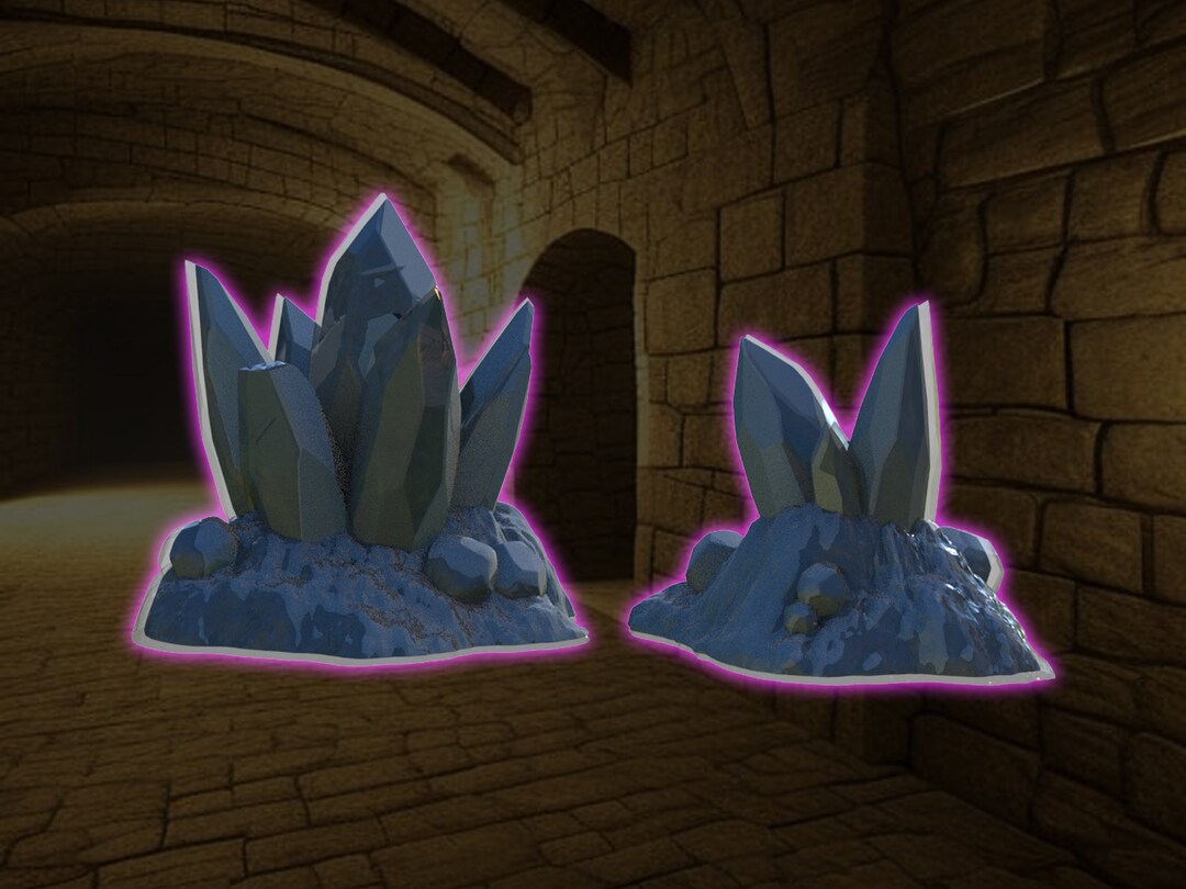 Glowing Crystal Ores Light up LED Resin Miniature Terrain | Fantasy LED ...