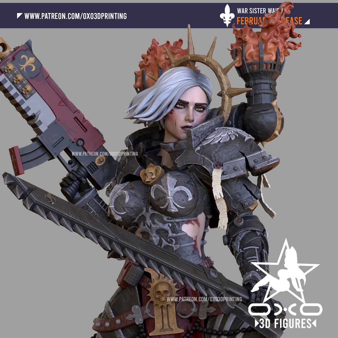 Sci Fi Female Warrior Pin up Statue & Miniature | OXO 3D - Etsy