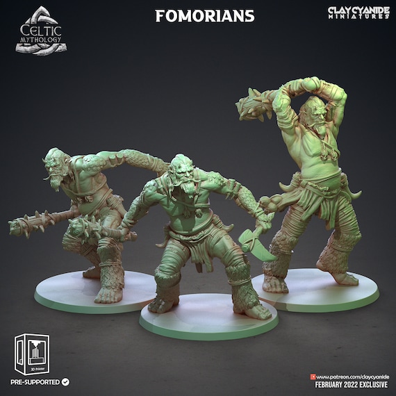 Fomorian Cursed Giants Resin Miniature Set Celtic Mythology | Etsy