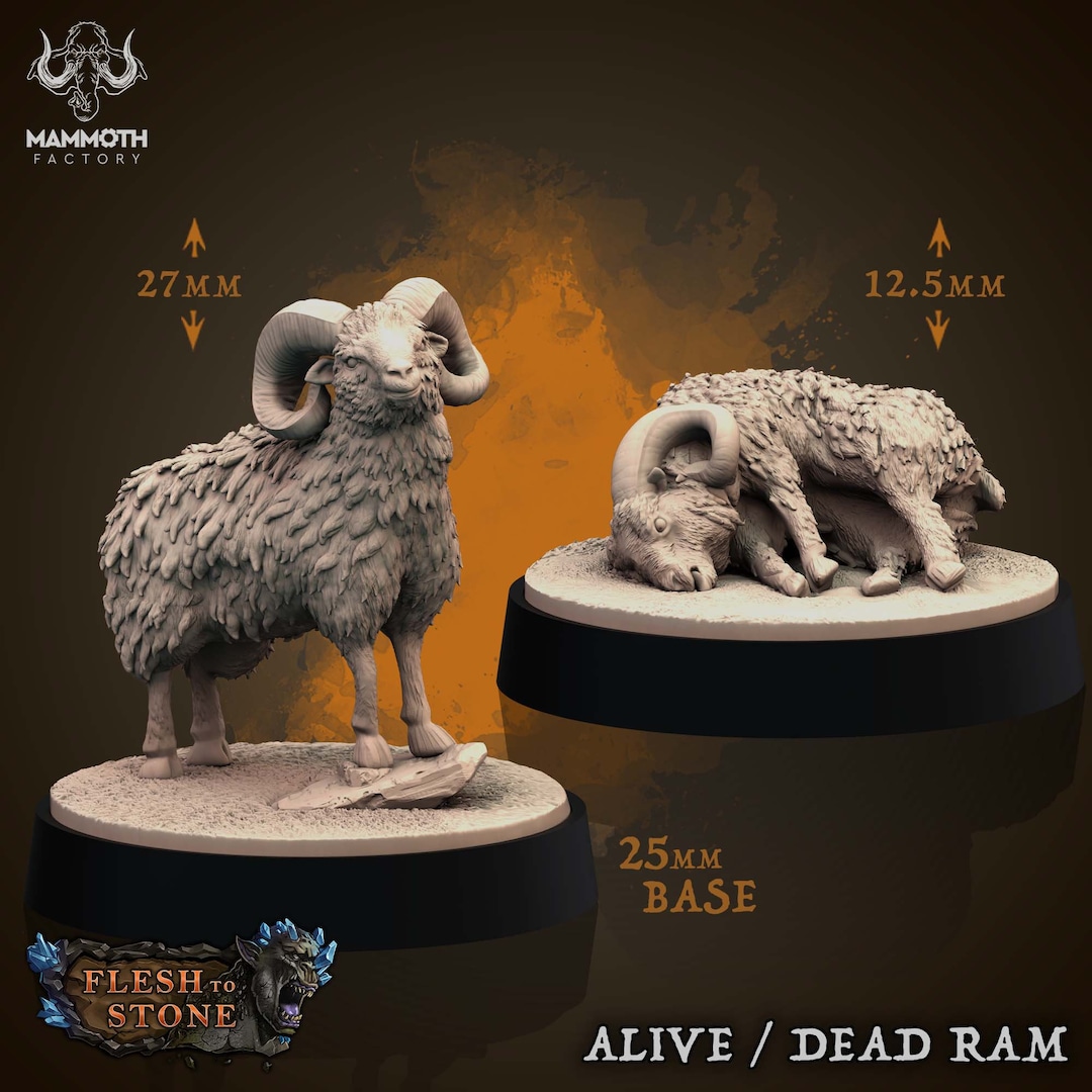 Sheep / Dead Sheep Tabletop Miniature Set | Flesh to Stone Collection ...