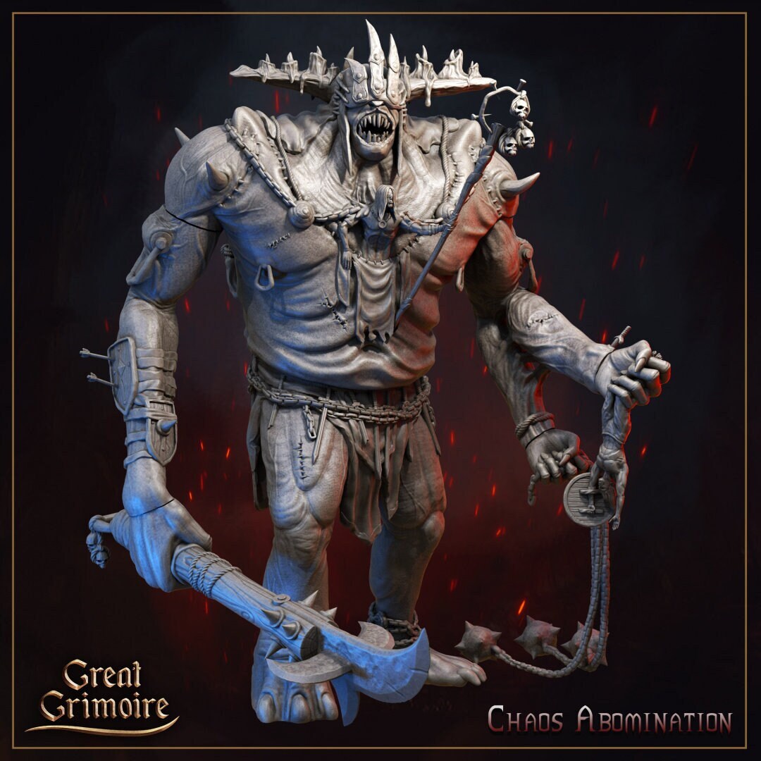 Chaos Abomination Giant Demon Miniature Set | Burning Chaos Collection ...